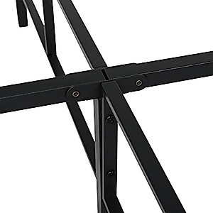 Sleeplace 14 Inch Heavy Duty Steel Slat Bed Frame/Non-Slip/Under-Bed Storage/No Box Spring Needed/No Squeaking/Bedroom Basic/Modern, Black, King