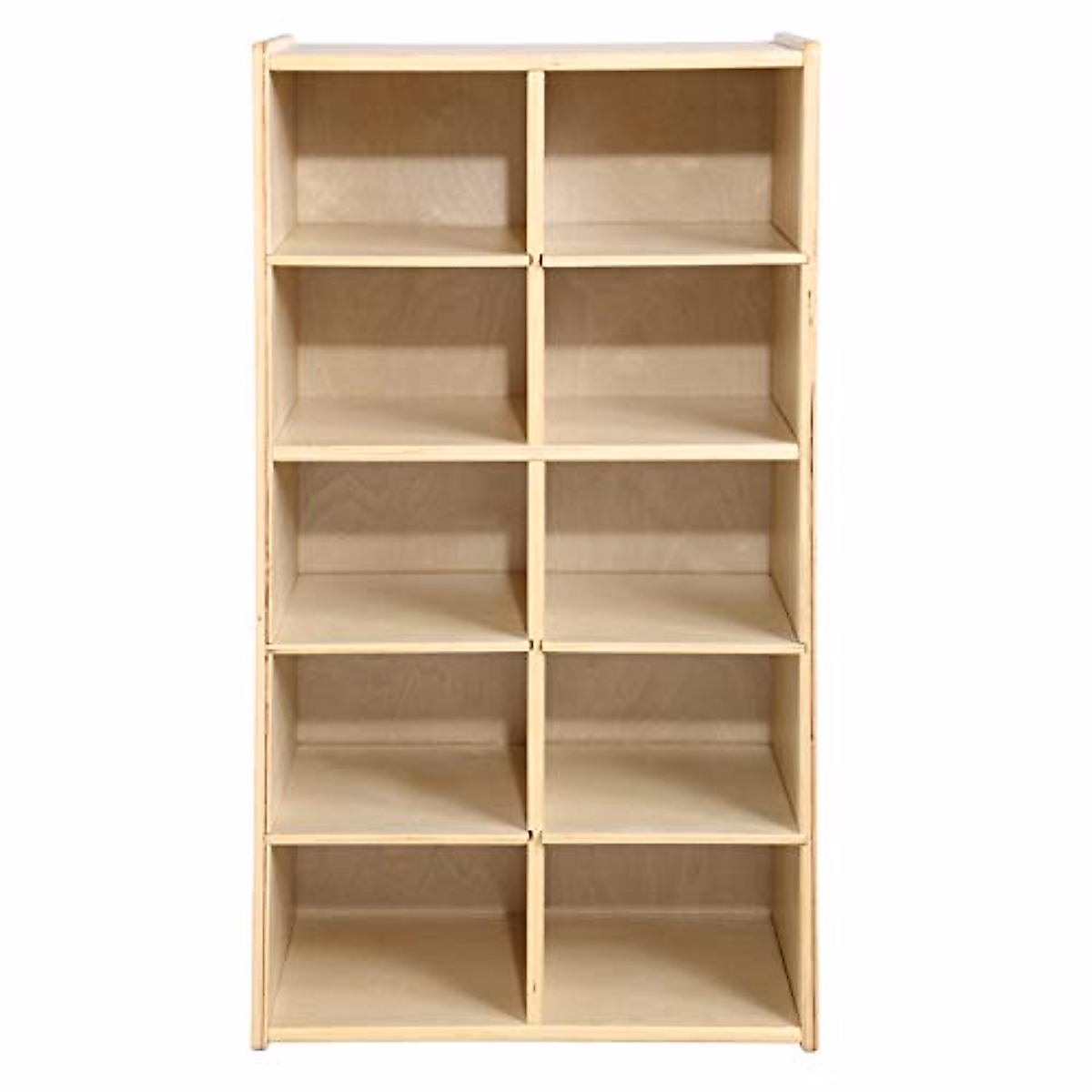 ECR4Kids Streamline 10 Cubby Tray Cabinet with Scoop Front Storage Bins, 5x2, Classroom Furniture, Contemporary