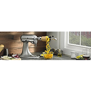 KitchenAid Fruit and Vegetable Spiralizer Attachment Stand Mixer, Polished Aluminum