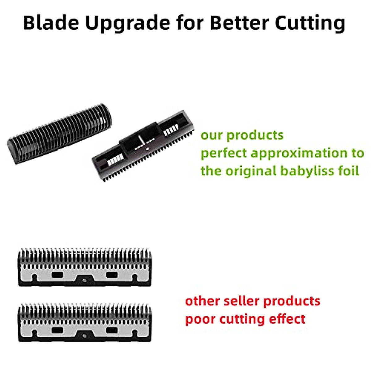 2 Pack Replacement Foil and Cutters Compatible with BaBylissPRO Double Foil Shaver, Replacement Foil Compatible with BaBylissPRO FXFS2 Shaver,Golden