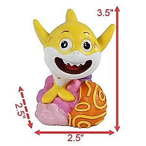 Penn-Plax Baby Shark 2-Piece Aquarium Decoration Bundle – Safe for Freshwater and Saltwater Fish Tanks – Small