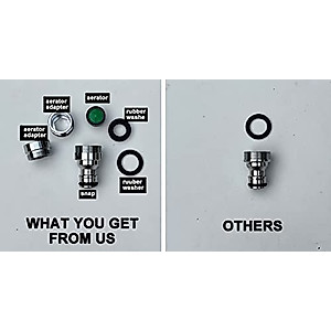 bathroom Sink Faucet snap adapter quick connect to garden hose, kitchen faucet aratored quick snap connector to 3/4 inch GHT female for washer, indoor sink quick-fit attachment