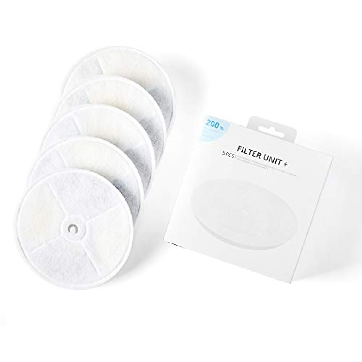 PETKIT Filter Units 2.0 for EVERSWEET 2/2S, EVERSWEET 3 and CYBERTIAL PUREDRINK Water Fountain, Replacement Filters (5 Pcs)