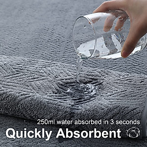 CHINO Bathroom Towel Set, Large Bath Towels Extra Large 35x70 Inch Bath Sheets Towels for Adults, Quick Dry Towel Soft Absorbent Oversized Towels Microfiber Shower Towels Hotel Spa (4 Pcs Dark Grey)