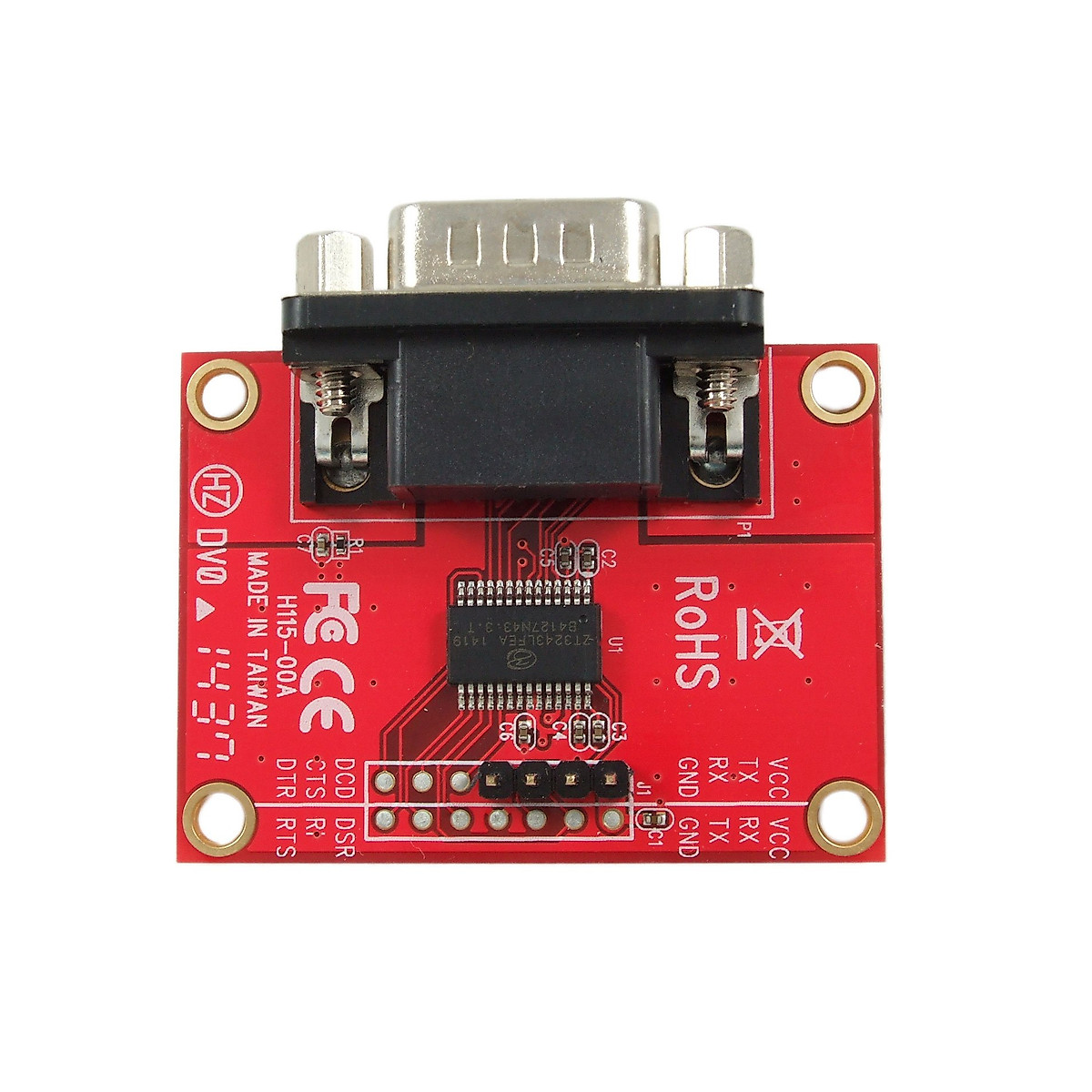 Ableconn PI232DB9M Compact GPIO TX/RX to DB9M RS232 Serial Expansion Board for Raspberry Pi