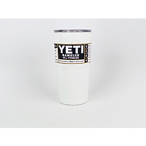 YETI Powder Coated 20oz Rambler (Gloss White)