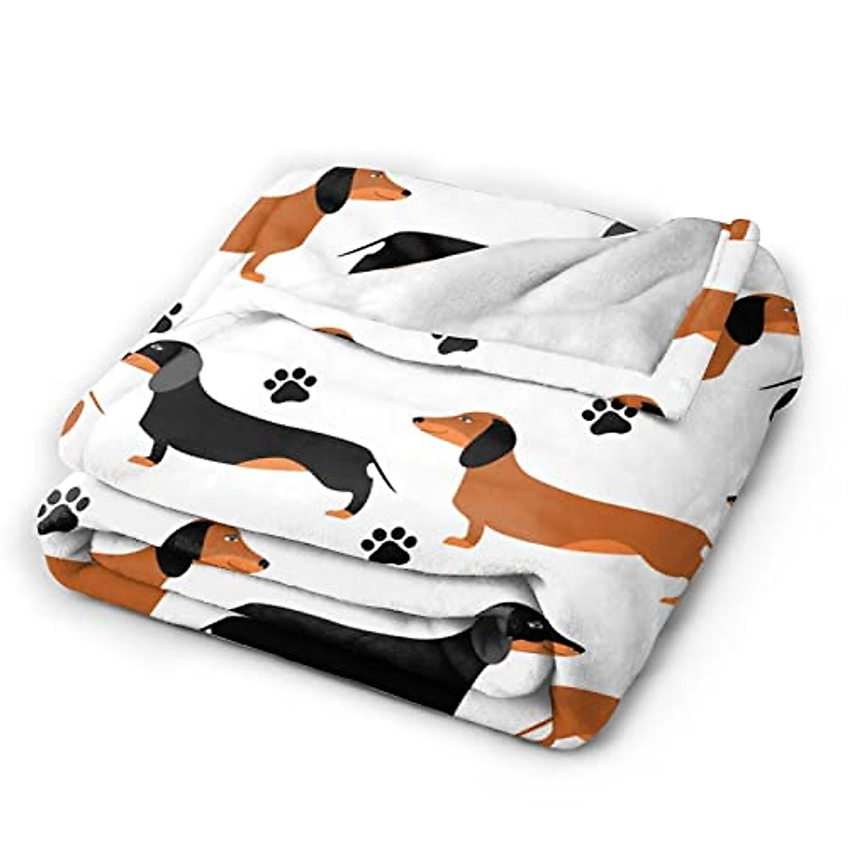 Dachshund Throw Blanket Bedding Super Soft Warm Flannel Blankets for Kids Adults Bedroom Living Room Sofa 50"x40"