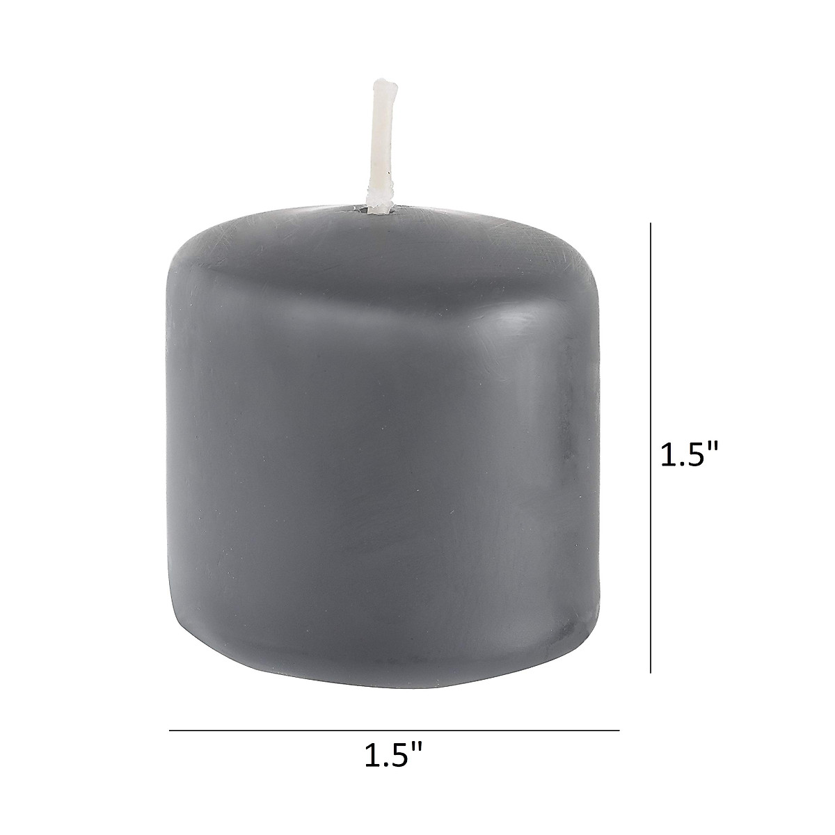 Grey Unscented Votive Candle - Set of 30 | Bulk Pack for Weddings, Bridal Showers or Home Parties and Centerpieces