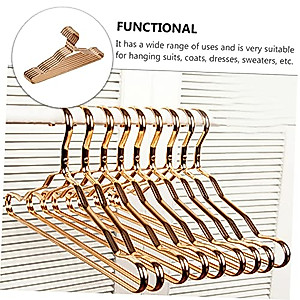 Veemoon 5pcs Racks Telescopic Simple Heavy Anti- Alloy Stainless Steel Saving Practical Non Clothes Professional Storage Hangers Bar Coat Pants Jacket Space Home Duty Slip Kids