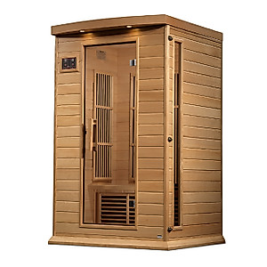 DYNAMIC SAUNAS Maxxus MX-K206-01 Elite 2-Person Near Zero EMF (Under 2 MG) FAR Infrared Sauna, (Canadian Hemlock) Curb Side Delivery