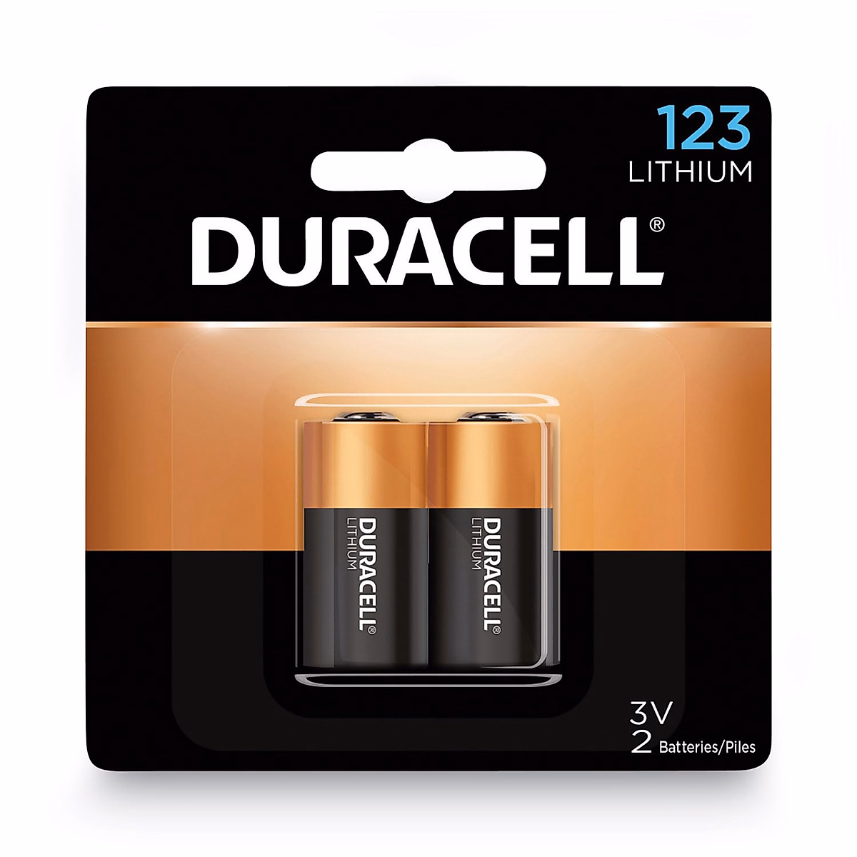 Duracell DL123AB2BPK Ultra High-Power Lithium Battery, 123, 3V, 2/Pack
