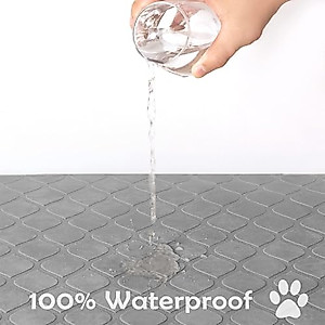 fuguitex Waterproof Dog Blanket Bed Cover Dog Crystal Velvet Moroccan Fuzzy Cozy Plush Pet Blanket Throw Blanket for Couch Sofa(40 * 60 inch, Light Grey+Grey)