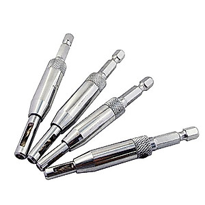 Yakamoz 4PCS HSS Door Self-Centering Hinge Hole Opening Drill Bit Set, 5/64", 7/64", 9/64", 11/64"