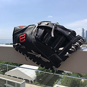 Wilson A2000 12.5-Inch SuperSkin Baseball Glove, Black/Grey, Left (Right Hand Throw)