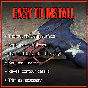 GunSkins Precut Pistol Skin for Sig Sauer P365 - Compatible with Airsoft AEG BB Gun - Vinyl Wrap - Easy to Install - 100% Waterproof - Matte Finish - Made in USA - GS Come and Take It