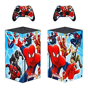 JOCHUI XB Series X Console Skin Decals Stickers Hero Vinyl for XB Series X Console Controllers Spider