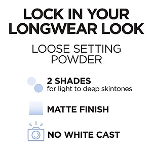 L'Oreal Paris Infallible Tinted Loose Setting Powders, Matte Finish, Lightweight, No White Cast, 2 Shades From Light To Deep, Translucent Light-medium, 0.26 Oz