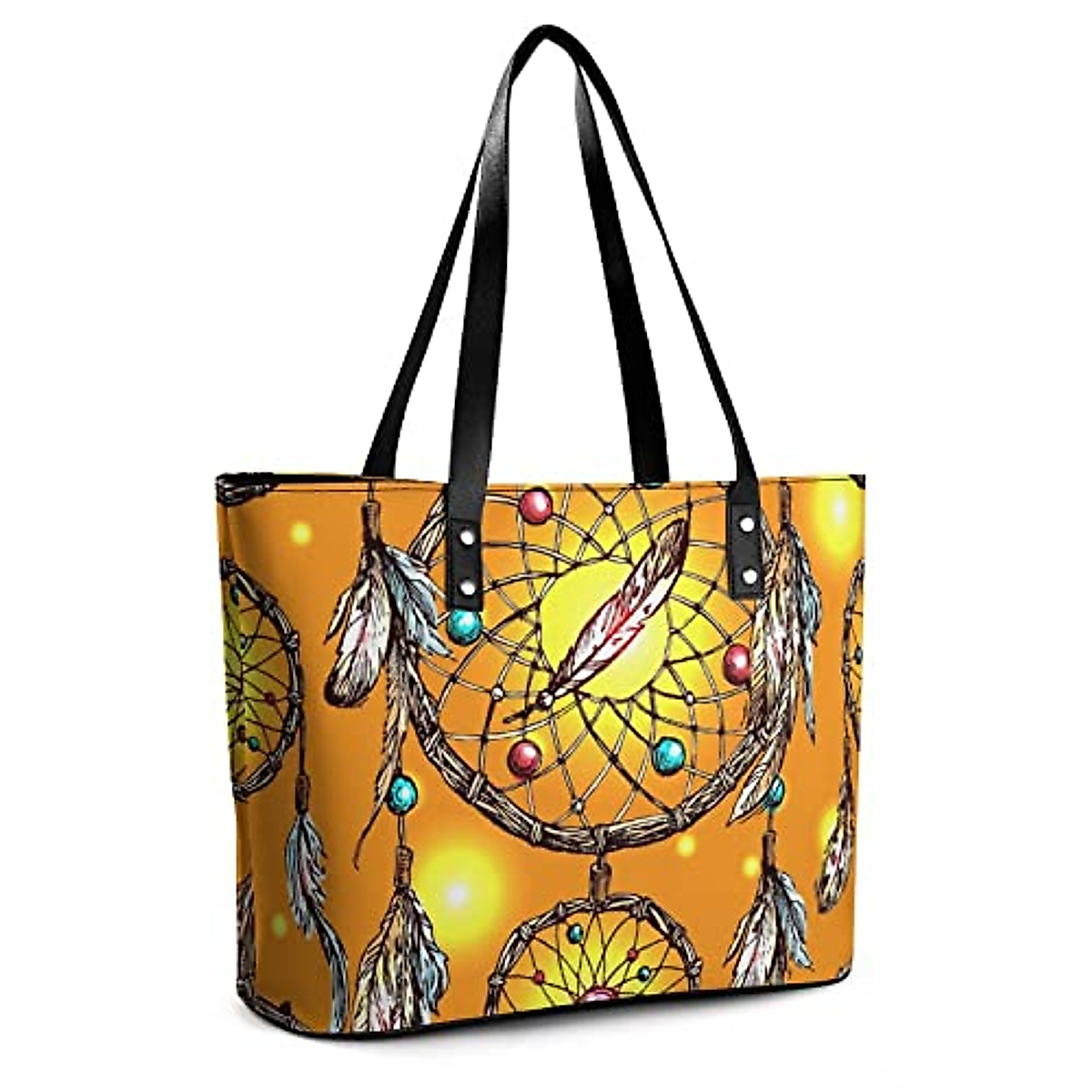 Womens Handbag Dreamcatchers Leather Tote Bag Top Handle Satchel Bags For Lady