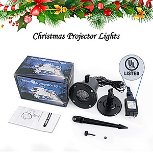 Christmas Projector Lights Outdoor - Waterproof LED Snowflake Projector Lights for Xmas Holiday Home Party Garden Decorations