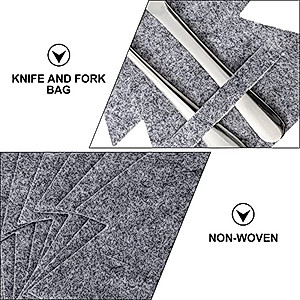 8Pcs Christmas Tree Design Cutlery Bag Home Tableware Cover Table Decor Grey Decor for Celebration Party