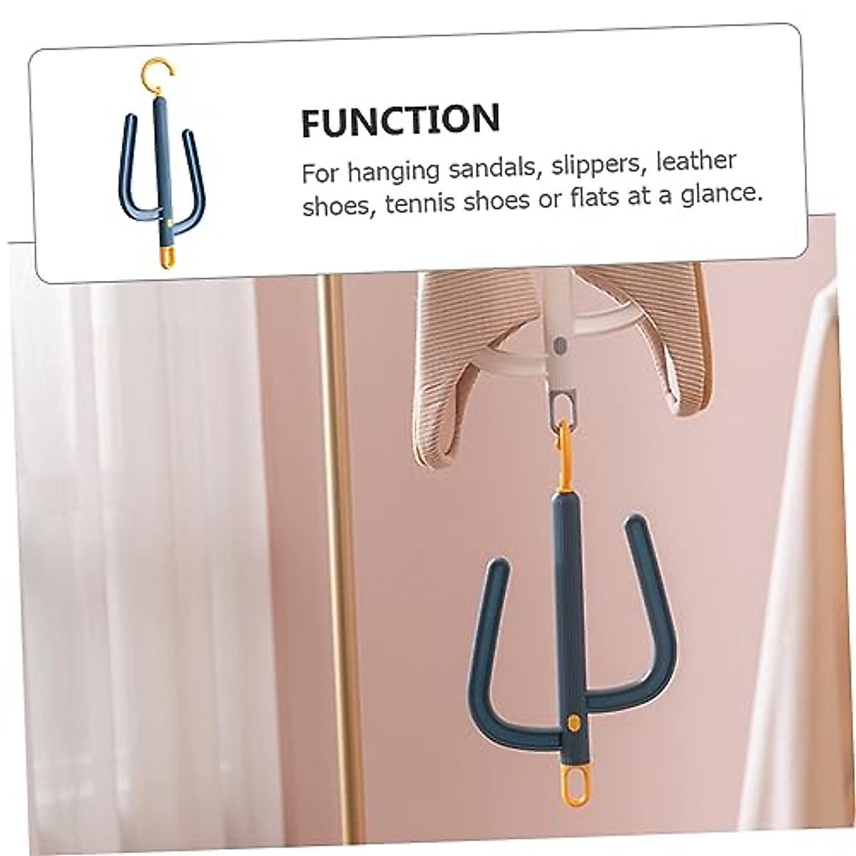 Cabilock Swivel Hook Hanger Small Drying Rack Small Clothes Drying Rack Hanging Hooks Outdoor Swivel Hooks abs Shoe Racks Slipper Drying Rack Shoes Hanger Hook up Slippers to Rotate