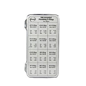 Danco 34443 Rubber Faucet O-Ring Kit, No Size, Black