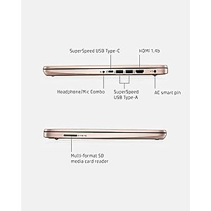 HP Stream 14inch HD Touchscreen Display, Intel Celeron N4020 Dual-Core Processor,4GB DDR4 Memory,192GB Storage(64GB eMMC+128GB Card),WiFi,Webcam,1-Year Microsoft 365, Win 10 S, Rose Gold | TGCD bundle