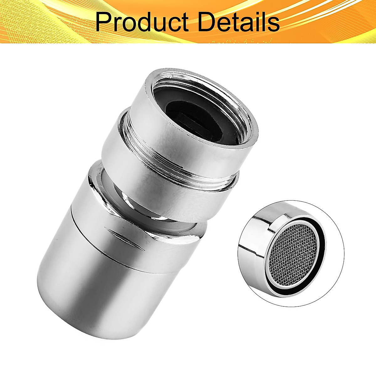 Juvielich Swivel Sink Faucet Aerator 19mm Faucet Flow Restrictor Replacement Parts Insert Sink Aerator for Bathroom Kitchen