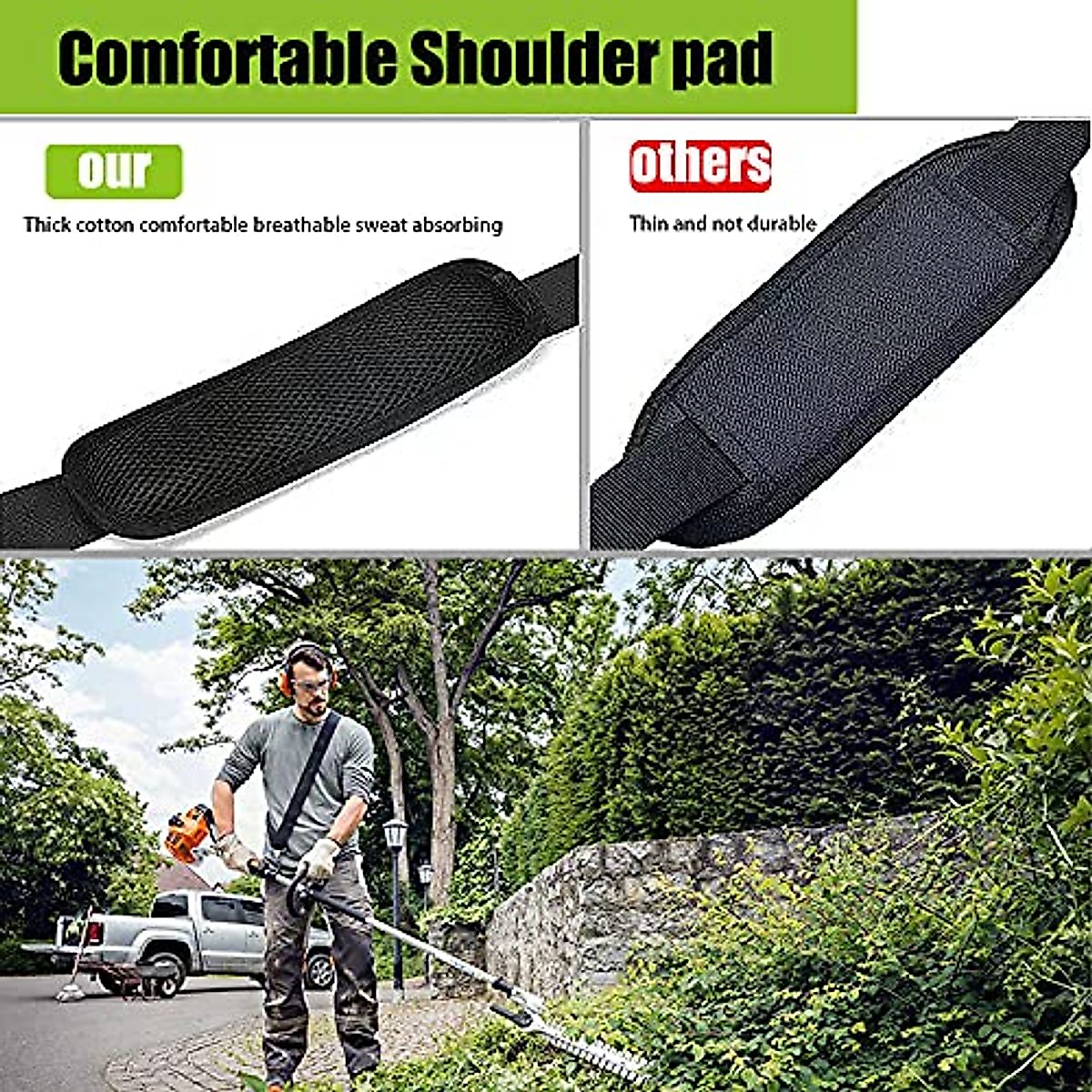 HPENP Shoulder Strap Trimmer Strap Blower Strap Weed Wacker Strap Universal for EGO String Trimmer, Weedeater Leaf Blower, Multi Head System Compatible with EGO String Trimmer and All Types
