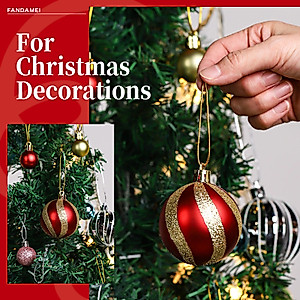 FANDAMEI 1.2mm Metallic Elastic String, Gold Stretch Cord for Craft Gift Jewelry Making, Elastic Cords Ribbon for Hair Braids, Elastic String for Bracelets, Beading Cord Stretchy Christmas Crafts DIY