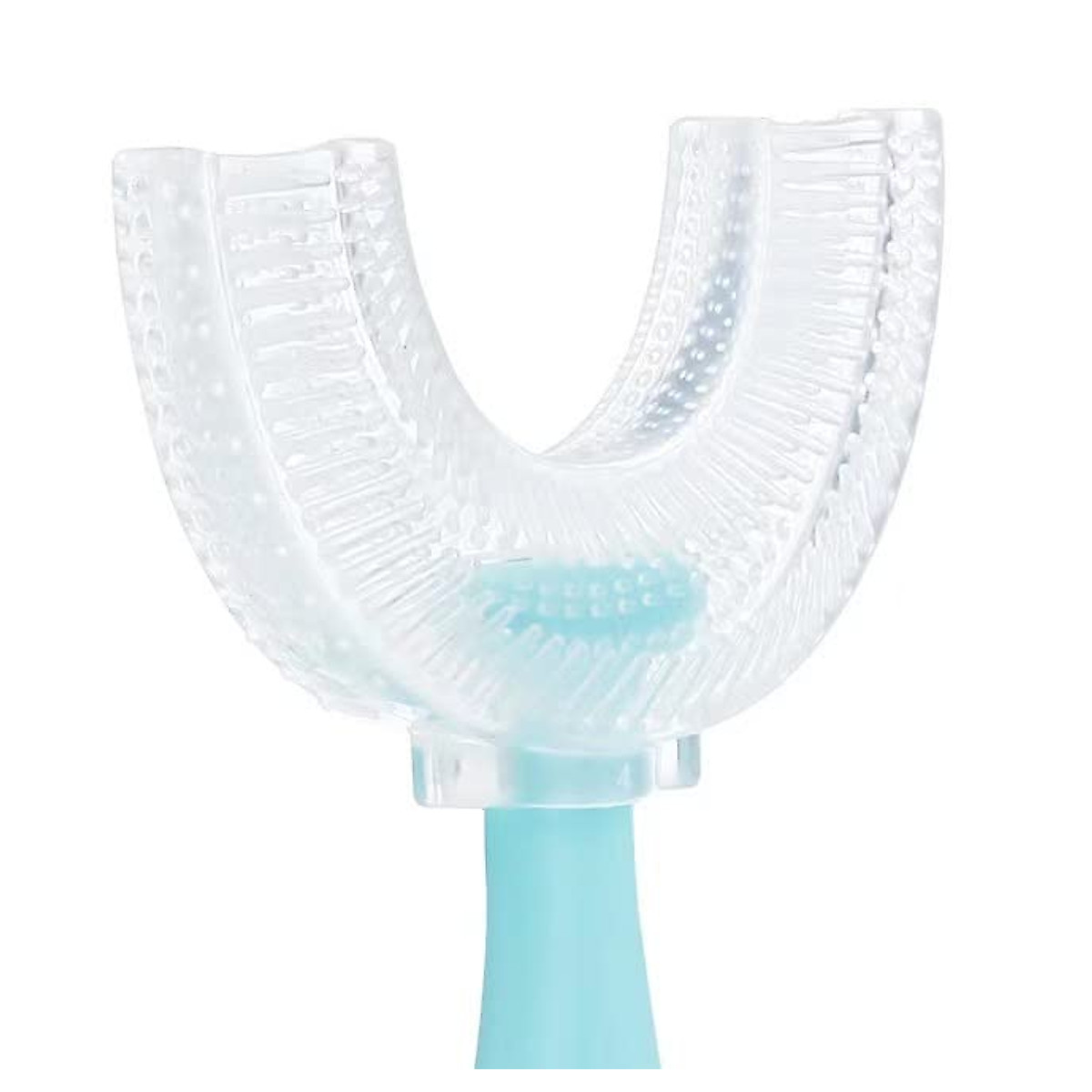 PandaEar 4 Pack U Shaped Toothbrush Kids Toddler with Soft Silicone Brush Head for Age 2-6, 2 Pack Silicone Baby Finger Toothbrush with Travel Storage Case for 3 Months+, 360 ° Whole Mouth Toothbrush