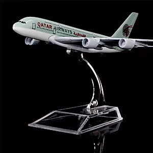 24-Hours Qatar Airways Company Q.C.S.C. A380 Alloy Metal Airplane Models Die-cast 1:400