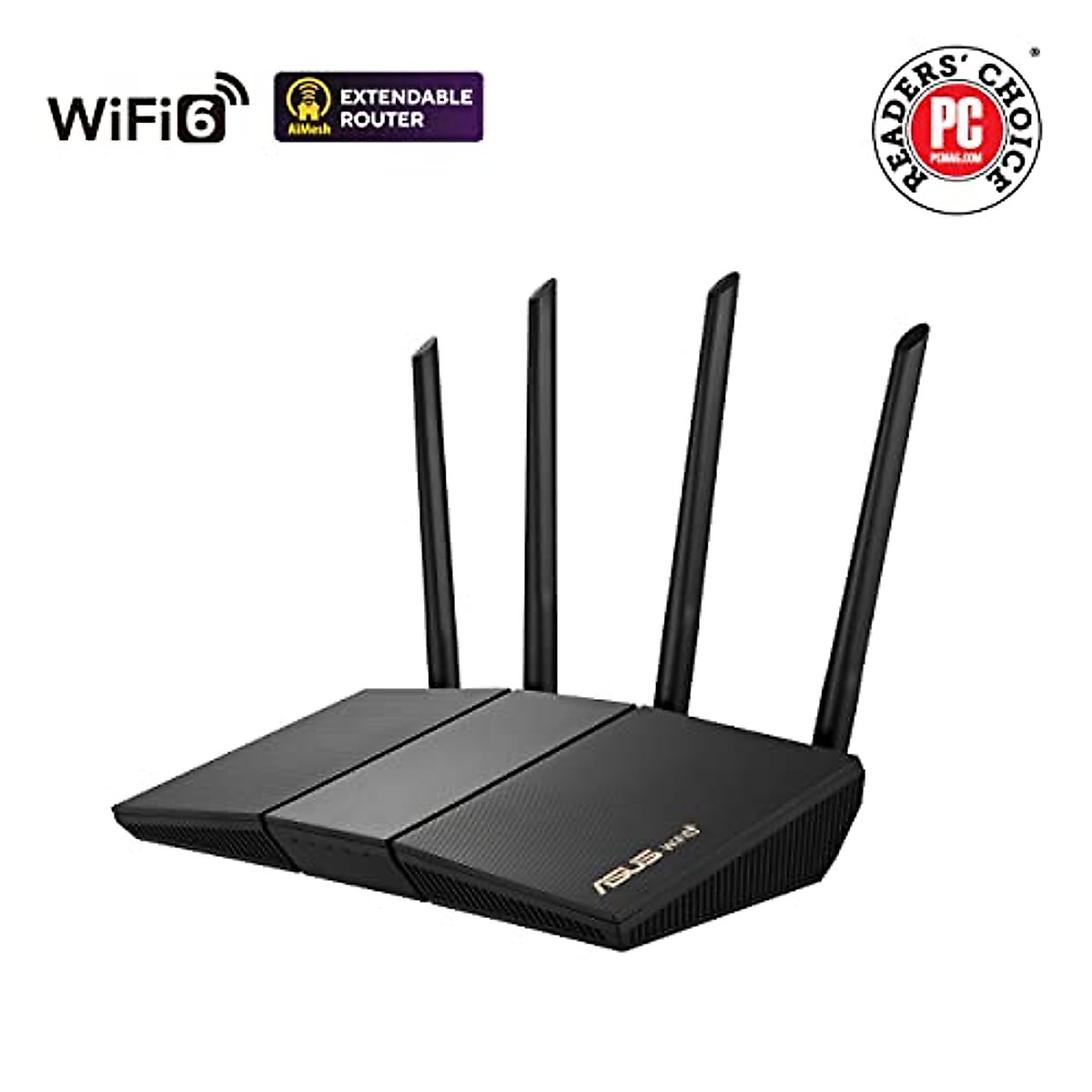 ASUS AX3000 WiFi 6 Router (RT-AX57) - Dual Band Gigabit Wireless Internet Router, Gaming & Streaming, AiMesh Compatible, Included Lifetime Internet Security, Parental Control, MU-MIMO, OFDMA