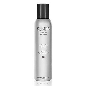 Kenra Volume Mousse 12 | Medium Hold Mousse | Non-Drying, Non-Flaking Lightweight Formulation |Styling Control Without Stiffness Or Stickiness | Tames Frizz & Conditions | All Hair Types | 8 oz