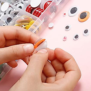 Incraftables Googly Eyes Self Adhesive 1680 pcs Set. Best Small & Large Colorful Sticky Wiggle Eye for DIY Arts (4 to 18 mm) for Crafts 30 Varieties. Craft Eyes for Kids & Adults
