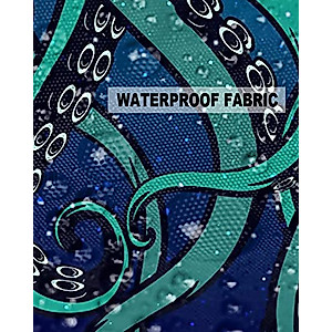 Outdoor Waterproof Throw Pillow Covers 2 Pack Square Pillowcases Underwater Octopus Tentacles Pillow Protectors Decorative Cushion Cases for Patio,Garden,16x16 Inch