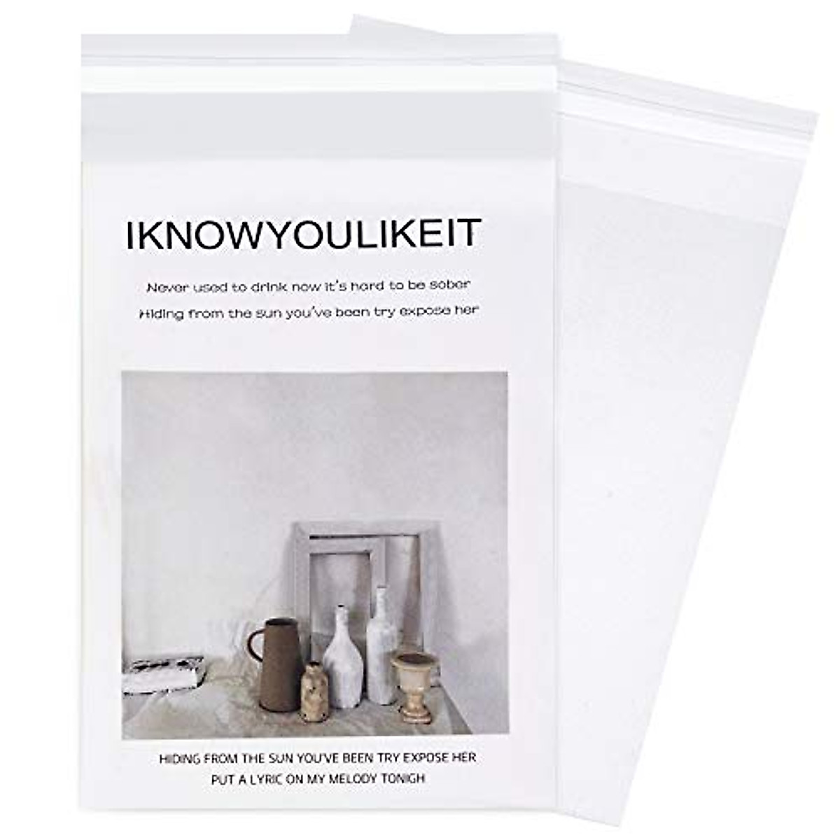 joybest 1000 Pcs - 6 x 9 Inch Clear Cello Cellophane Bags Self Sealing - 3.14 Mils Thick Cello Resealable Plastic Bag Fits 6 X 9 Prints, Photos, Cards & Envelopes