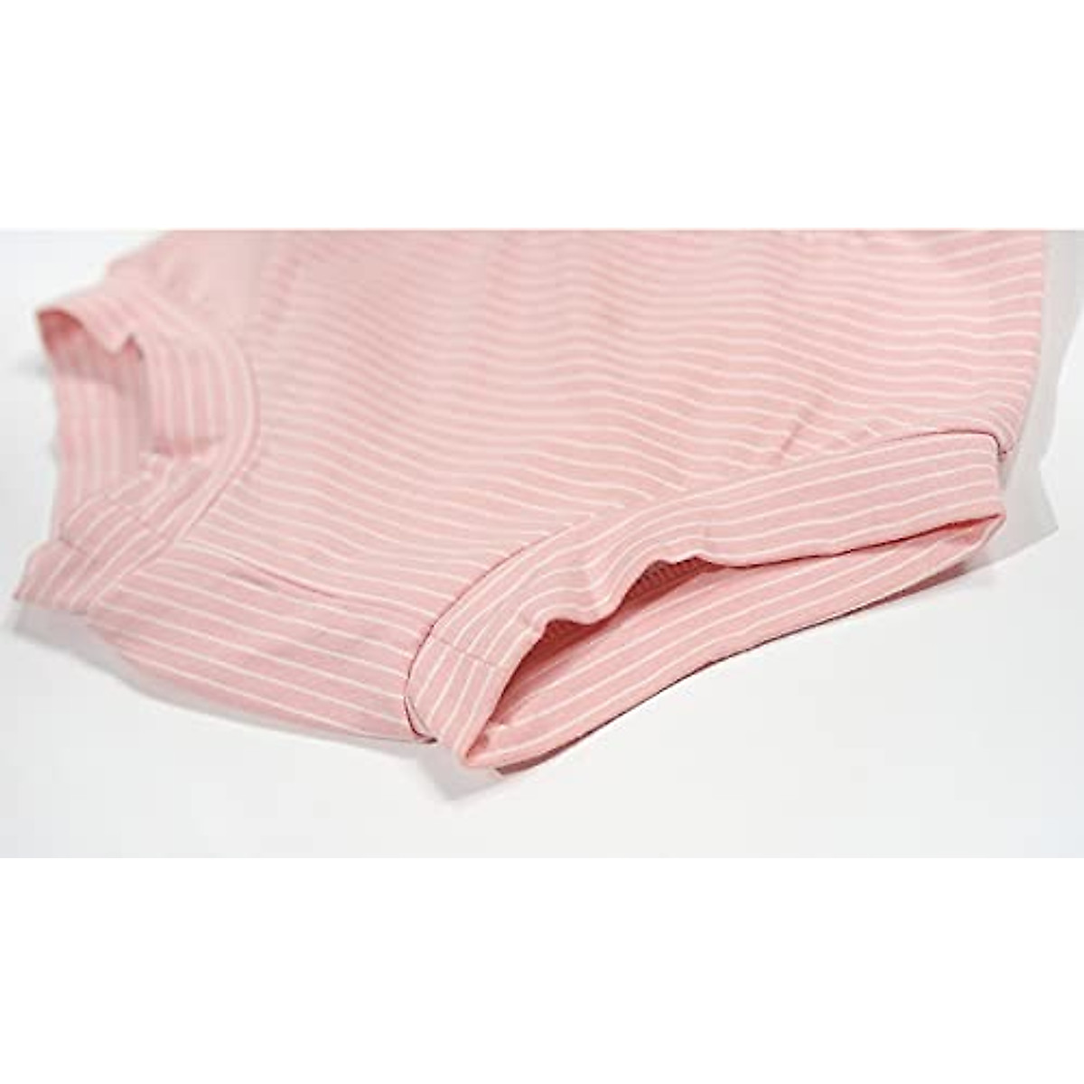 Baby Boys Girls 3 Pack High Waisted Bloomer Cotton Stripe Pure Bummies Shorts (3-6 Months, Pink/White/Yellow)