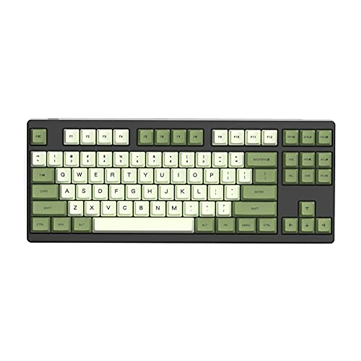 IDOBAO Matcha Keycaps Green PBT Keycaps Dye Sublimation OEM Profile Full Layout 128 Keys for Cherry Gateron Kailh Switches Suits gh61/rk61/akko Mechanical Keyboard English Korean Russian(English)