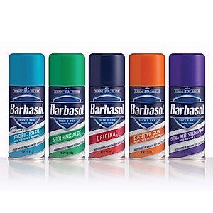 Barbasol Pacific Rush Thick and Rich Shaving Cream, 7 Ounce, Pack of 6