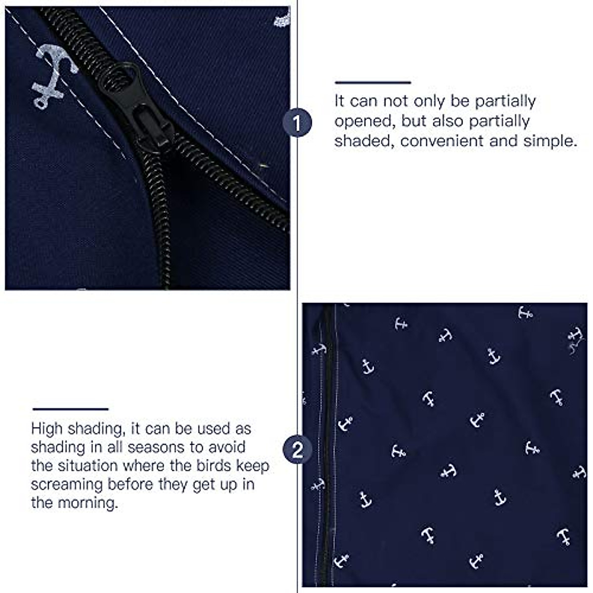 ULTECHNOVO Bird Cage Cover, Large Bird Cage Cover Thicken Parrot Cage Protector Night Bird Cage Cloth Cover Pet Outdoor Family