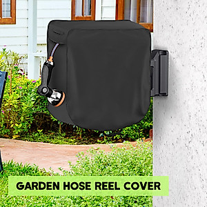 Leefasy Garden Hose Reel Cover Protective Cover Sun Protection Lightweight, Waterproof Garden Hose and Reel Portable Retractable Hose Reel Cover