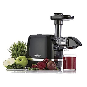 Omega Juicer H3000R Slow Masticating Extractor, 150-Watt, Black