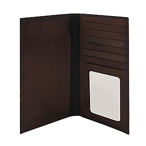 NCAA Florida Gators Zep-Pro Pull-Up Leather Long Secretary Embossed Wallet, Brown