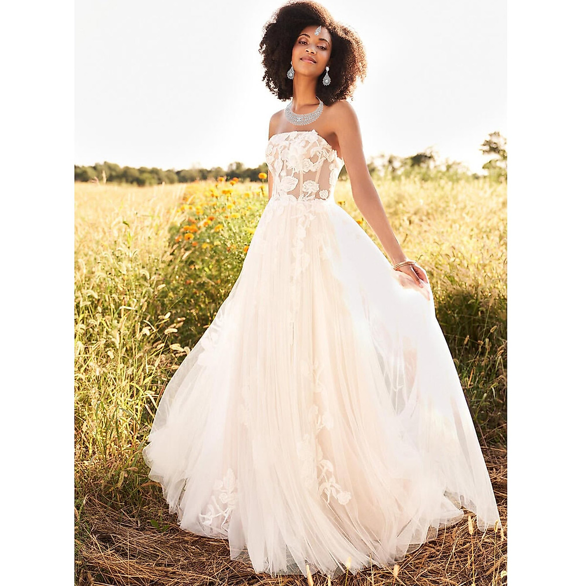 Touchstone Indian jewelry set for women rhinestone bridal necklace statement wedding brides earring formal big designer collar style trendy desi rhinestones maang tikka fashion in silver tone.