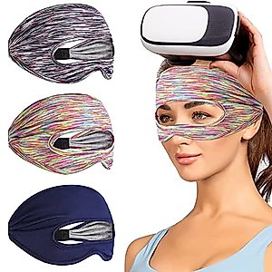 VR Eye Masks Compatible with Quest 2, Face Cover Breathable Sweat Band for VR Headset, 3 pcs in Pack