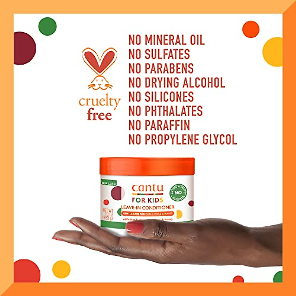 Cantu Care for Kids Leave-In Conditioner with Shea Butter, 10 oz (Pack of 3)