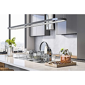 Simple Houseware 4PK L Size Kitchen Bin Organizer, 14" x 7" x 3.75", Clear