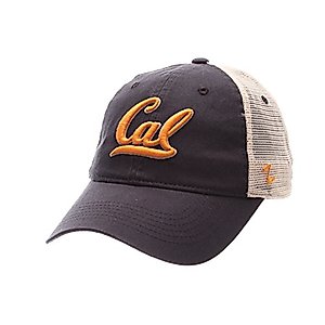 NCAA Zephyr California Golden Bears Mens University Relaxed Hat, Adjustable, Team Color/Stone