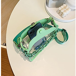 Clear Bag for Women Clear Handbag Concert Bag Stadium Approved Clear Purse Shoulder Crossbody Bag Satchel Hobo Bag